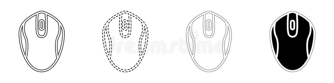 Computer Mouse Outline Stock Illustrations – 20,880 Computer Mouse ...