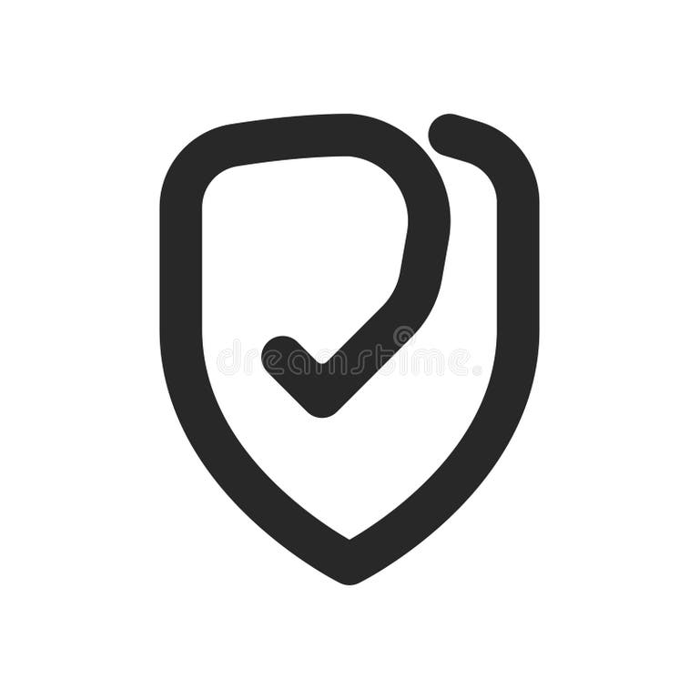 Shield with a Check Mark Vector. Voting Selection Icon on Shield Vector ...