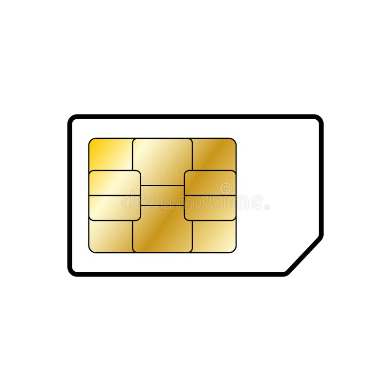 Sim Card Vector Icon.Sim Card Icon Concept for Smartphone. Vector ...