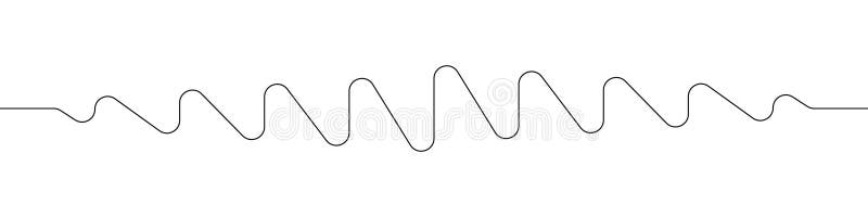 Soundwave Line Continuous Drawing Vector. One Line Soundwave Vector ...