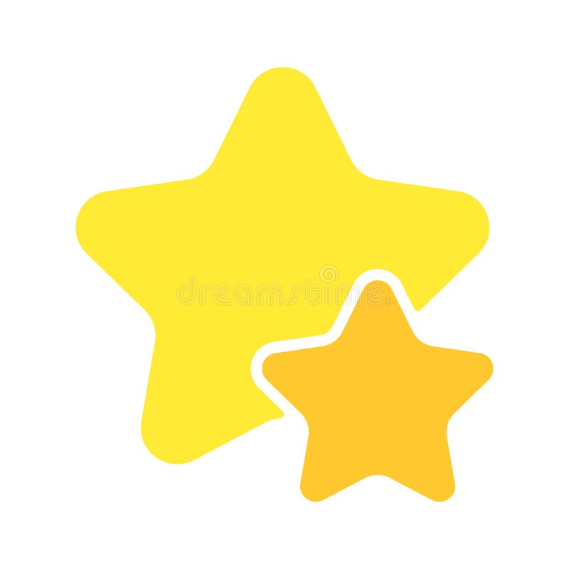 Star in a Star Vector. Two Stars Vector Icon. Color Star Vector. Stock ...
