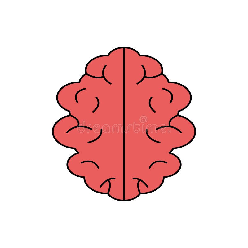 Stylish Simple Brain Icon. Brain Vector Icon. Vector Illustration ...