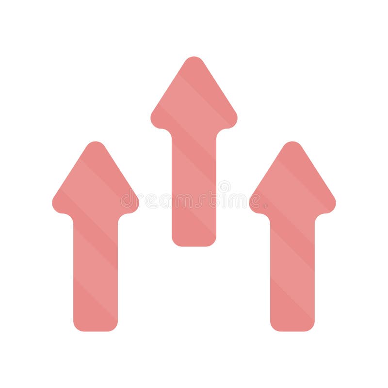 Three Red Arrows Up Vector. Development Vector Concept. Growth Vector ...