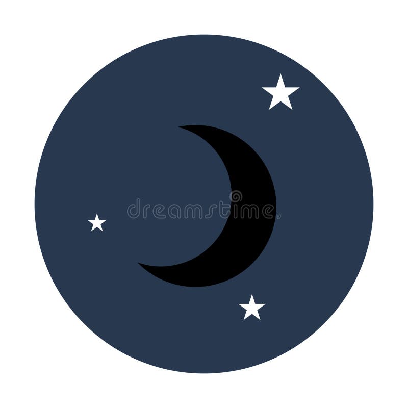 Vector Icon of the Moon. Icon of the Moon in Space. Stock Illustration ...