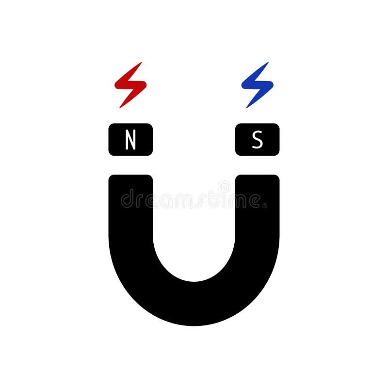 Vector Magnet Icon. the Magnet Icon is Isolated on a White Background ...