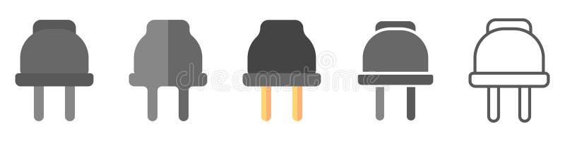 Vector Set of Electric Plugs. Plug in Symbol. Plug Icon for Electrical ...