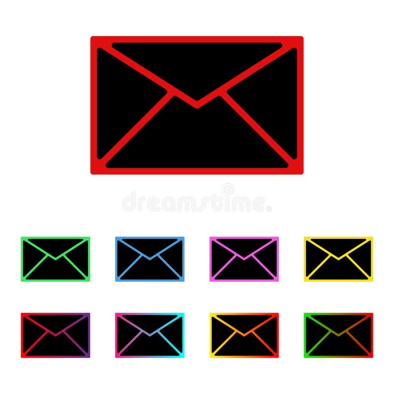 Vector Set of Envelopes Icons. Envelope Icons Isolated on White ...