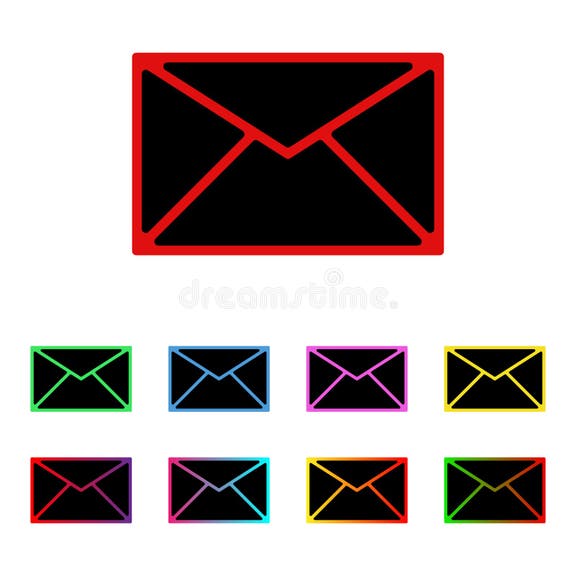 Vector Set of Envelopes Icons. Envelope Icons Isolated on White ...