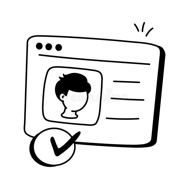 Illustration of a User Profile or Personal Account Icon Stock Vector ...