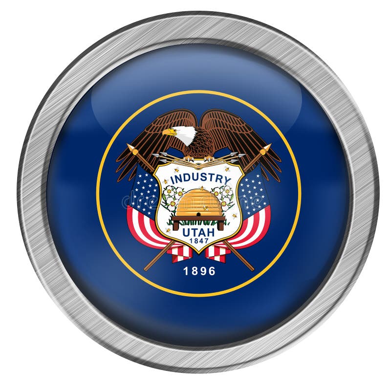 Utah Glass Web Button stock illustration. Illustration of proud - 180734485