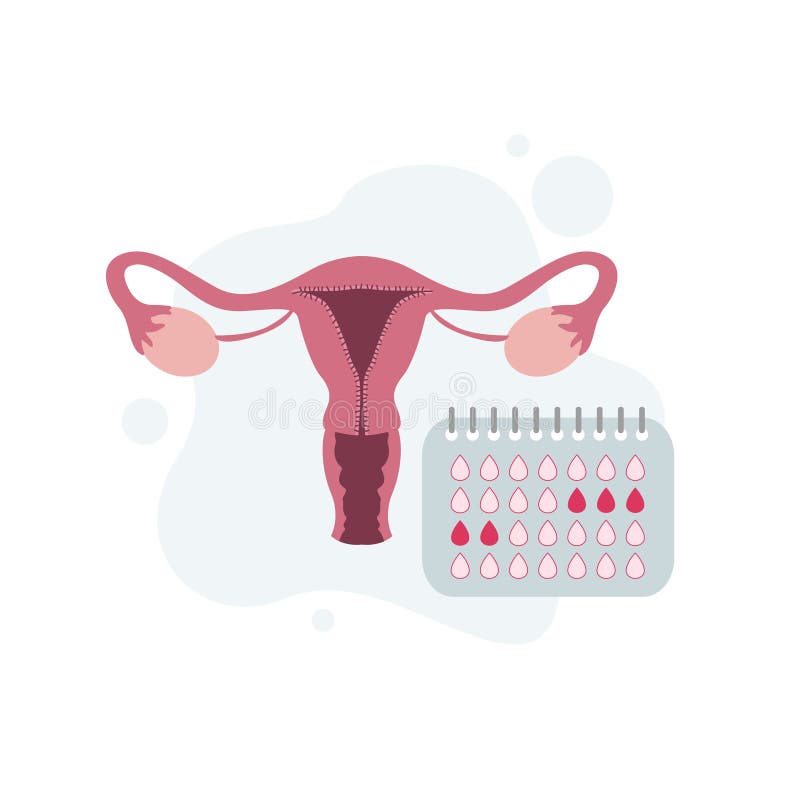 Cartoon Menstrual Period Card Poster Vector Stock Vector
