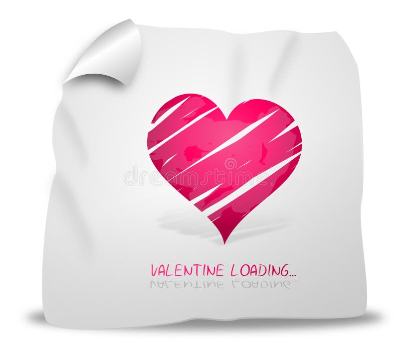 Valentine`s Day loading stock illustration. Illustration of valentine ...