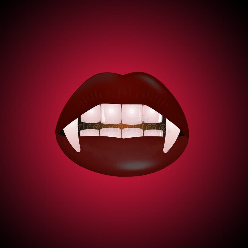 Vampire`s mouth stock illustration. Illustration of halloween - 132140779