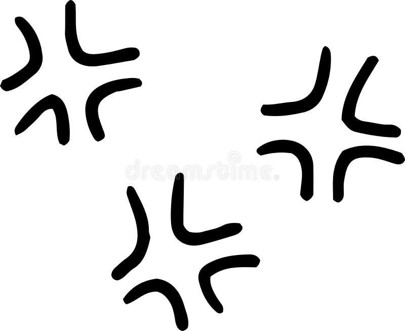 Variation of Handwritten Anger Mark Stock Vector - Illustration of ...