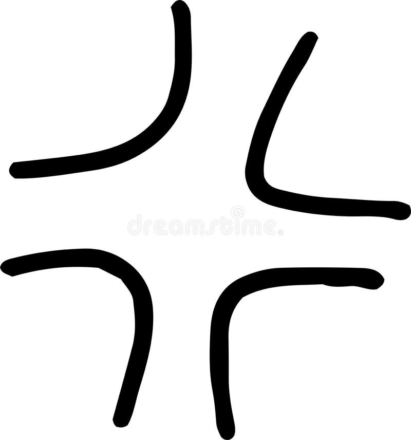 Variation of Handwritten Anger Mark Stock Vector - Illustration of ...