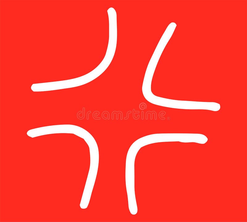 Variation of Handwritten Wgite Anger Mark Stock Vector - Illustration ...