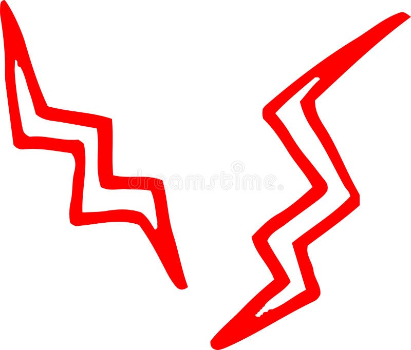 Variation of White Handwritten Red Anger Mark Stock Vector ...