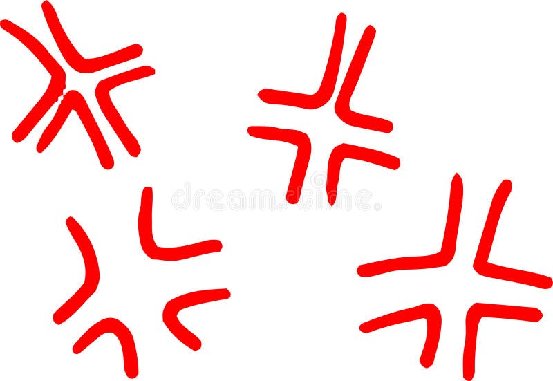 Variation of White Handwritten Red Anger Mark Stock Vector ...