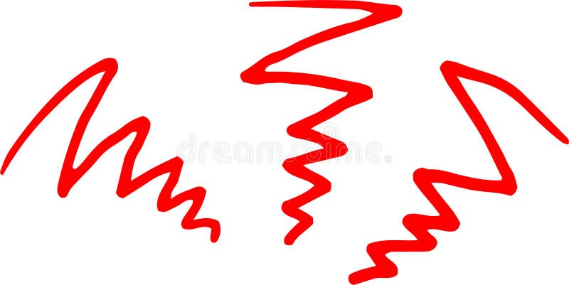 Variation of White Handwritten Red Anger Mark Stock Vector ...