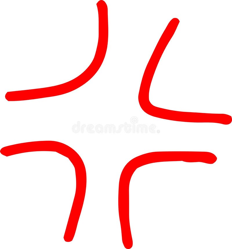 Variation of White Handwritten Red Anger Mark Stock Vector ...