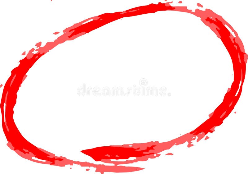 Variation of Handwritten Red Brush Circle Stock Vector - Illustration ...