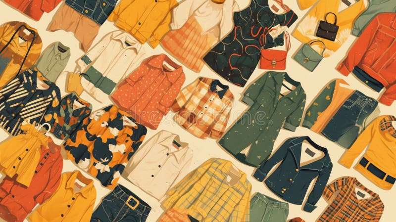 Colorful clothing pattern stock illustration. Illustration of repeating ...