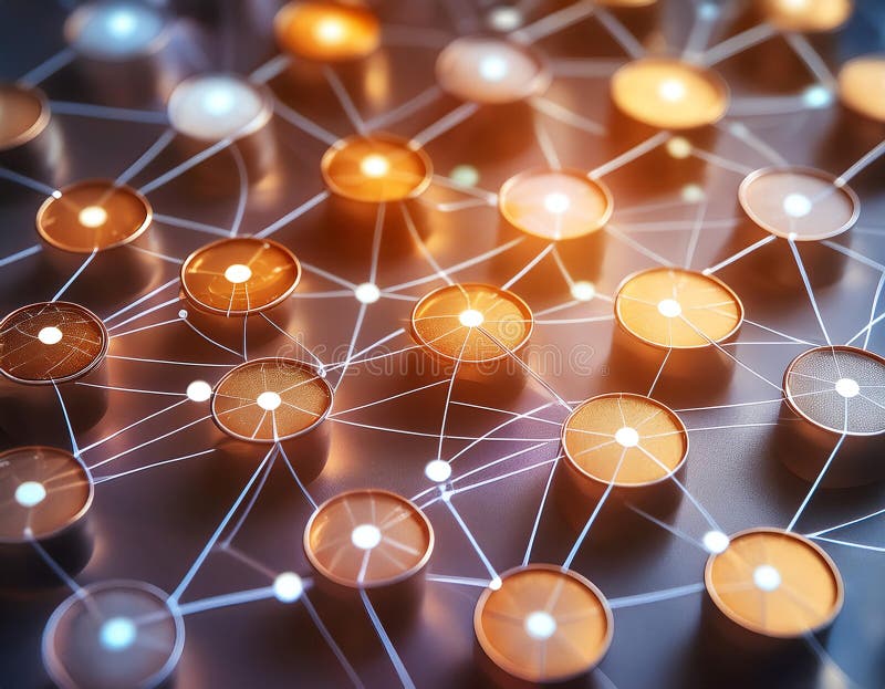 Connectivity Icons Symbolizing Network Connections, Digital Links ...