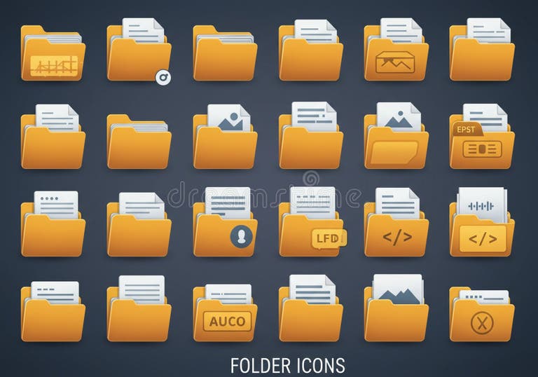 Different Folder Types Stock Illustrations – 96 Different Folder Types ...