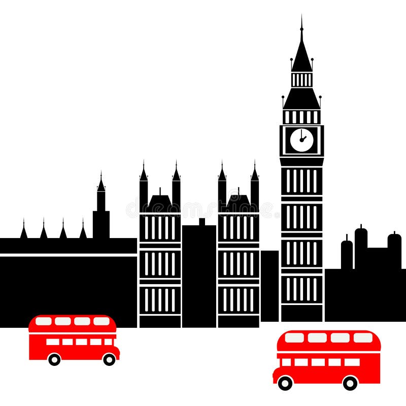 Illustration of the Various Landmarks of London Stock Vector ...