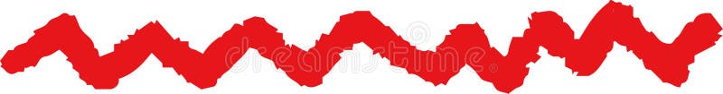 Various Red Lines Drawn with a Pencil Stock Vector - Illustration of ...