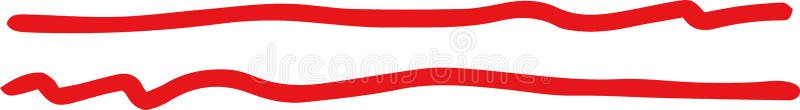 Various Red Lines Written with a Marker Stock Vector - Illustration of ...
