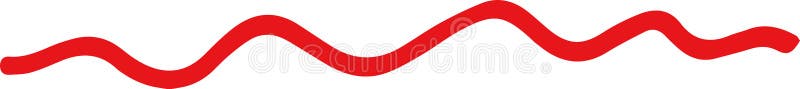 Various Red Lines Written with a Pen Set Stock Vector - Illustration of ...