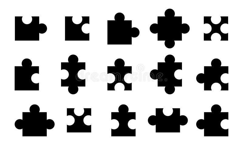 Illustration of Various Puzzle Shapes Stock Vector - Illustration of ...