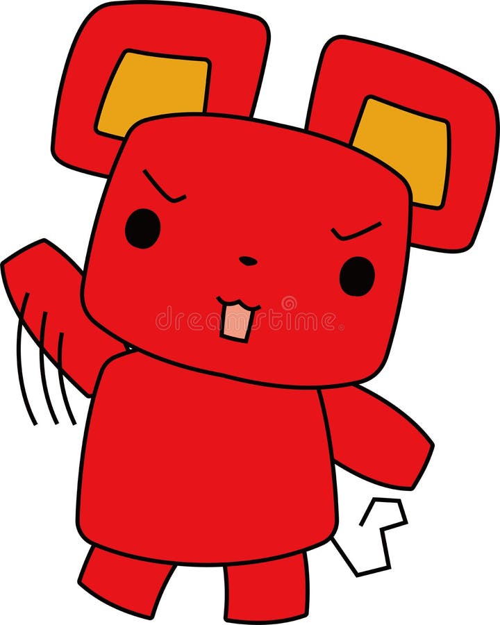 Various Red Mouse Character Stock Vector - Illustration of character ...