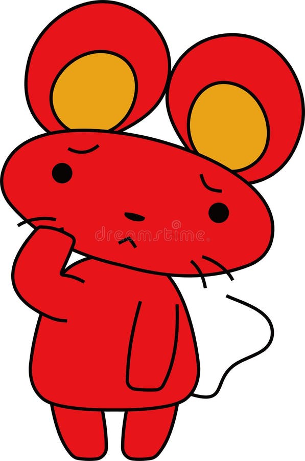 Various Red Mouse Character Stock Vector - Illustration of charm ...