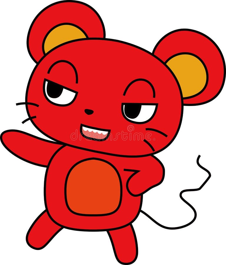 Various Red Mouse Character Stock Vector - Illustration of animal ...