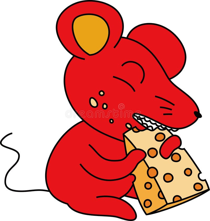 Various Red Mouse Character Stock Vector - Illustration of card, mouse ...