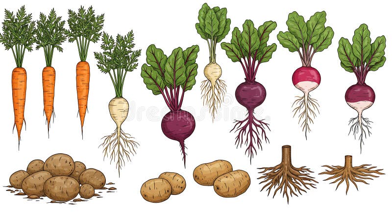 Turnip Growth Stages. Life Cycle of a Turnip Plant Stock Vector ...