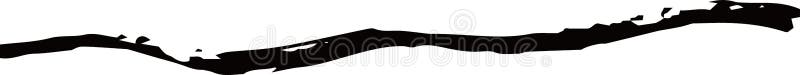 Various Black Rough Lines Written with a Brush Stock Vector ...