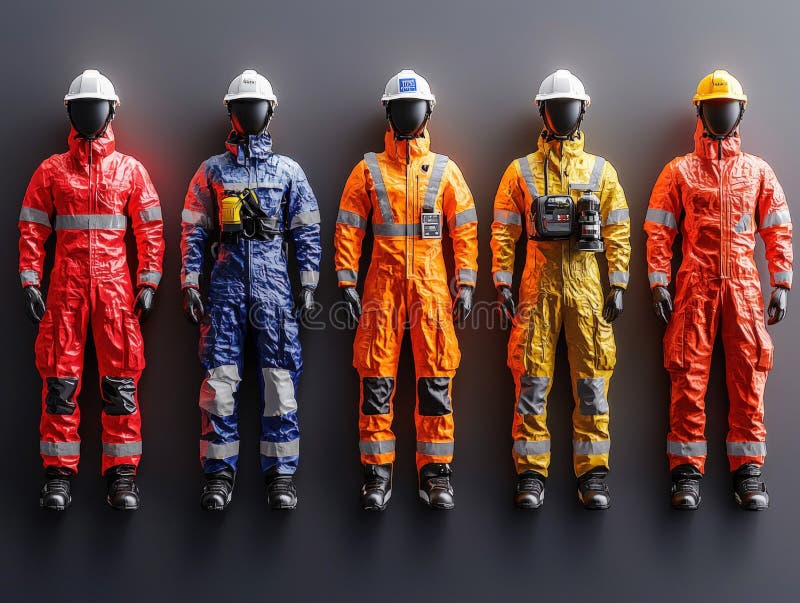 An Illustration of Various Types of Safety Clothing, Emphasizing ...
