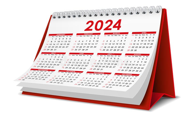 Set of 2024 Calendar Covers Stock Illustration - Illustration of shape ...