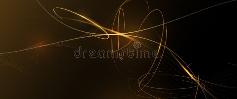 Illustration Vector Abstract Chaos, Gold Wave Line Pattern, Flow Line ...