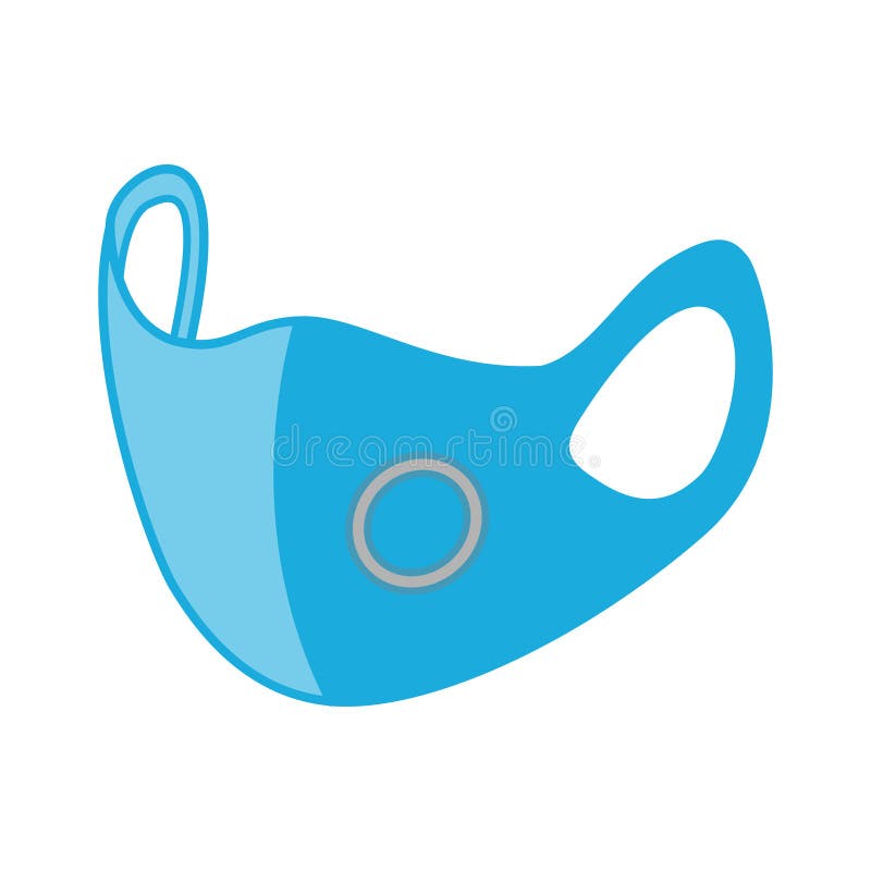 Illustration Vector of Blue Face Masks Pollution with Valve To Protect ...