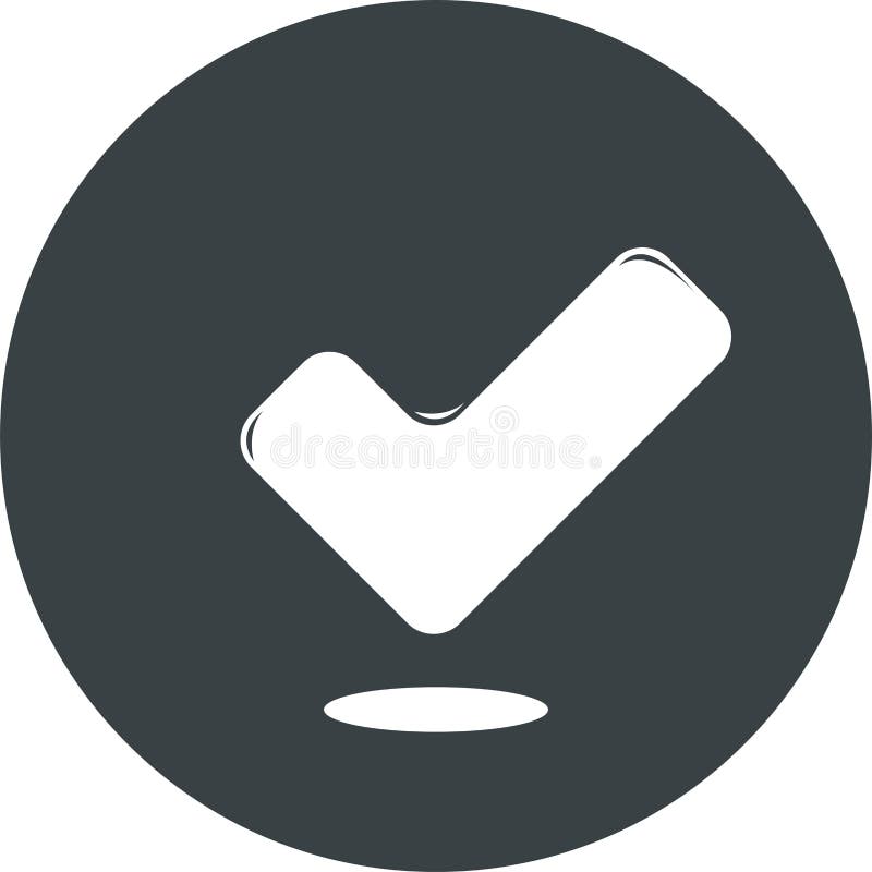 Illustration Vector Check Mark in Minimalist Style. Vector Illustration ...