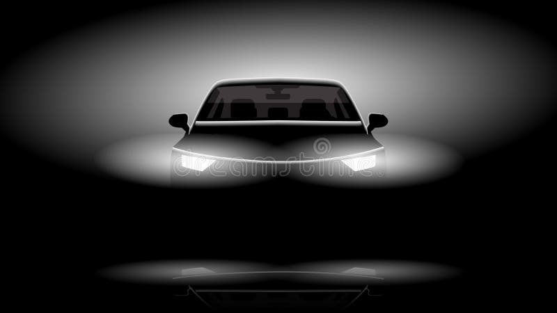 Night Car Front View Dark Background Stock Illustrations – 564 Night ...