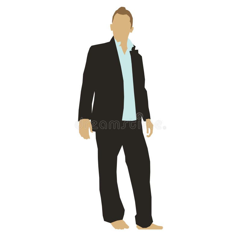 Standing Man 42 Vector Illustration Stock Image - Illustration of ...