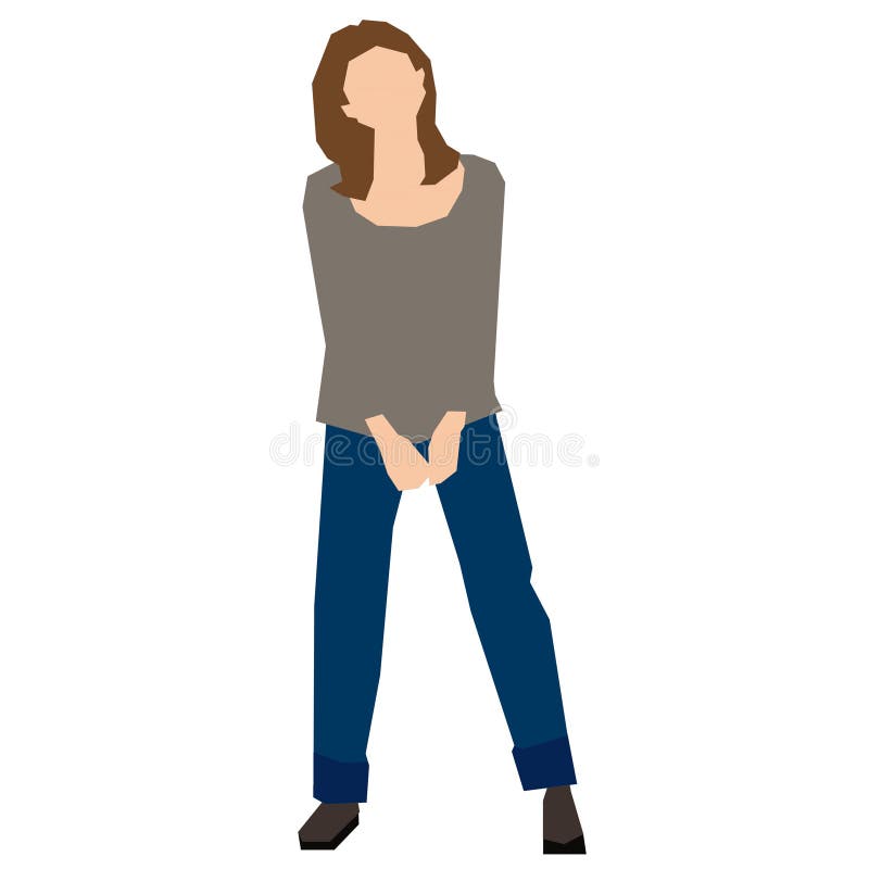 Standing Woman 70 Vector Illustration Stock Image - Illustration of ...