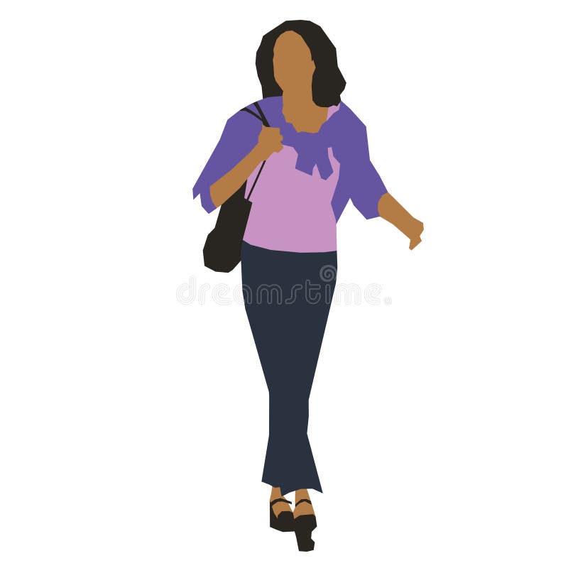 Woman Walking 33 Vector Illustration Stock Photo - Illustration of ...