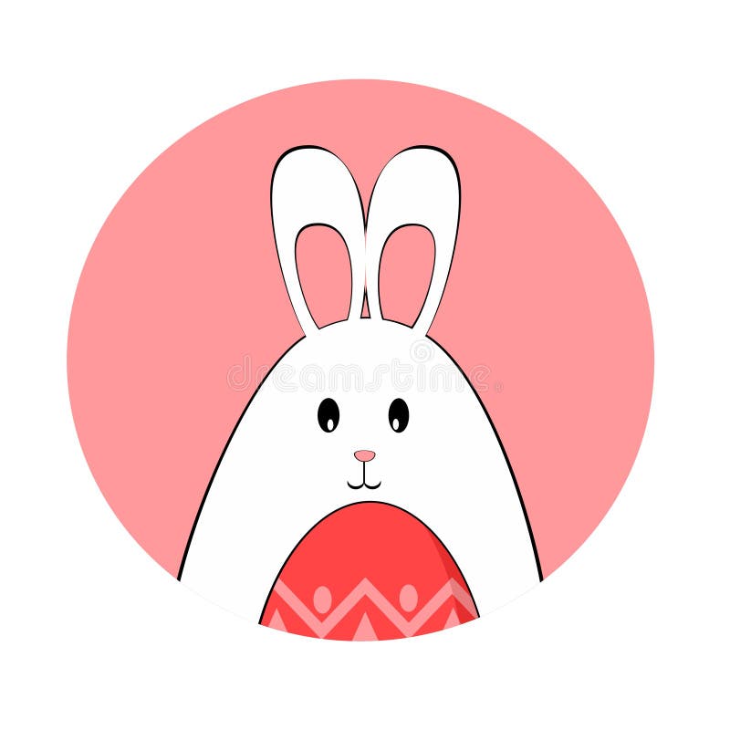 Happy Easter Bunny. Cute Rabbit Wearing Glasses Character. Rabbit Geek ...