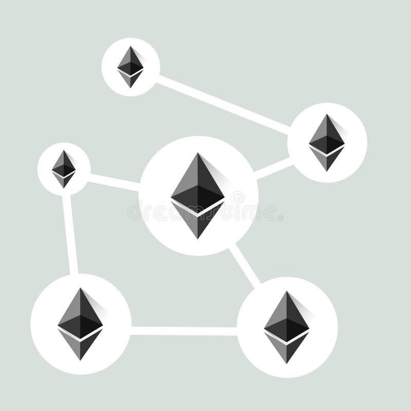 Illustration Vector of Ethereum Logo Chain Network Editorial ...